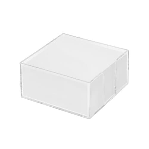 Zettelbox "Lambda" glasklar bedrucken | Werbezeichen